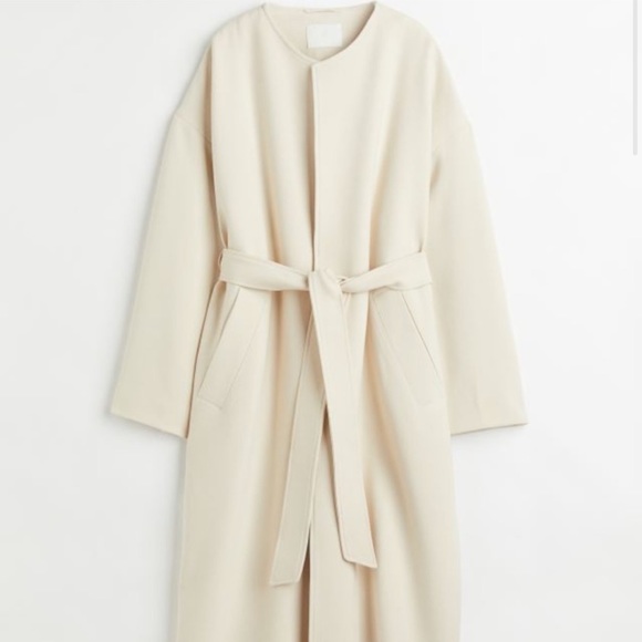 H&M | Jackets & Coats | Hm Cream Coat | Poshmark